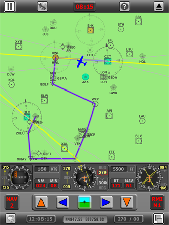 Radio Navigation Simulator by Digital Aviation, for iPad, iPhone, iPod
