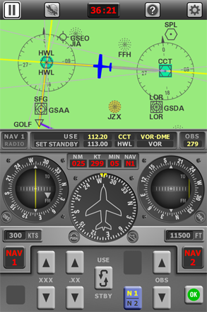 Radio Navigation Simulator by Digital Aviation, for iPad, iPhone, iPod